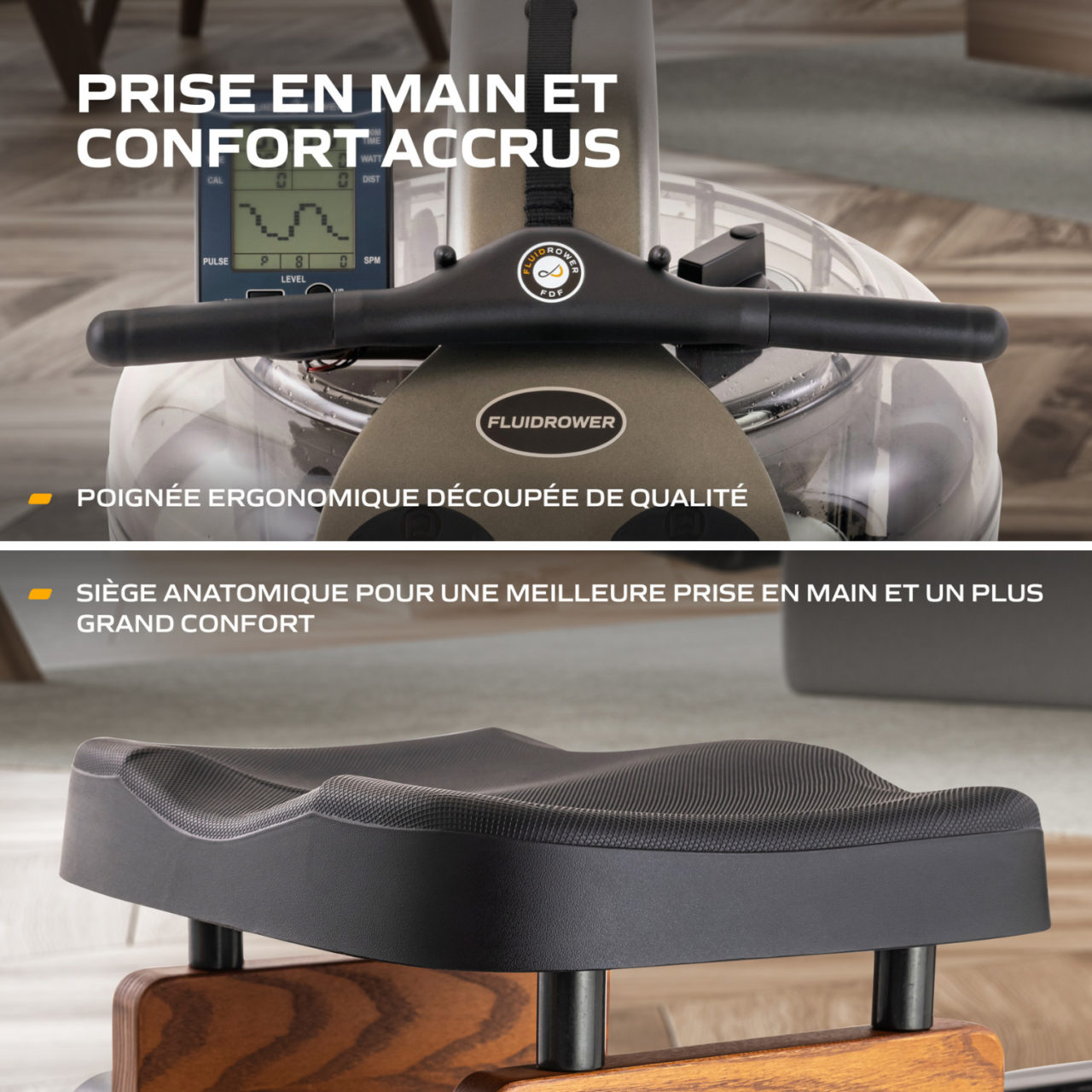 Fluid Rower, Rameur Apollo Pro XL - Training Series